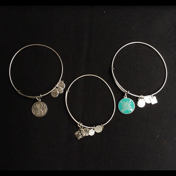 Alex and Ani | Jewelry | 3 Alex Ani Bracelets Honeybee Direction Energy ...